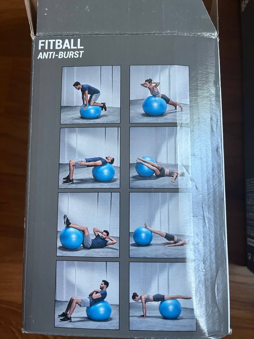 Decathlon Fitball with fitball base, Sports Equipment, Exercise ...