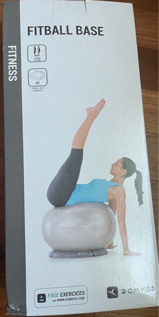 Decathlon Fitball with fitball base, Sports Equipment, Exercise ...