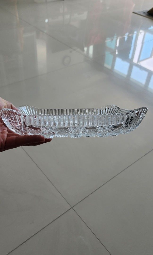 Elegant Square Crystal Dish, Furniture & Home Living, Home Improvement ...