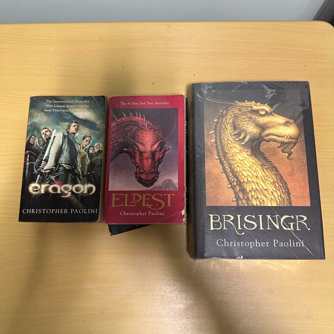 Eragon Eldest Brisingr Series by Christopher Paolini, Hobbies & Toys ...