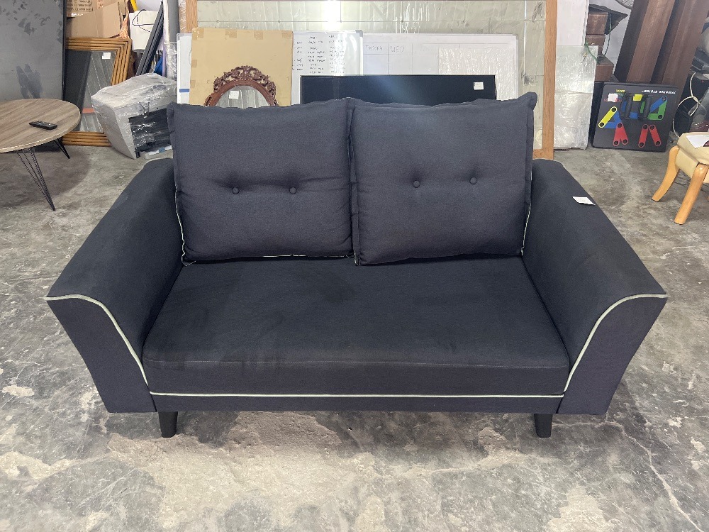 Fabric 2 Seater Sofa Black Colour / Fabrik Sofa 2 Tempat Duduk Warna ...