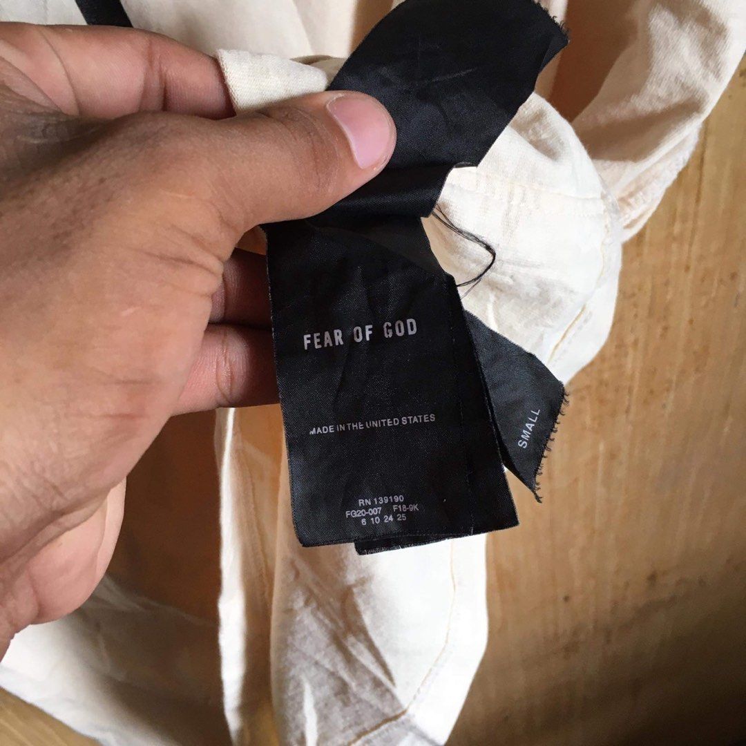 Fear of God cream, Men's Fashion, Tops & Sets, Tshirts & Polo Shirts on ...