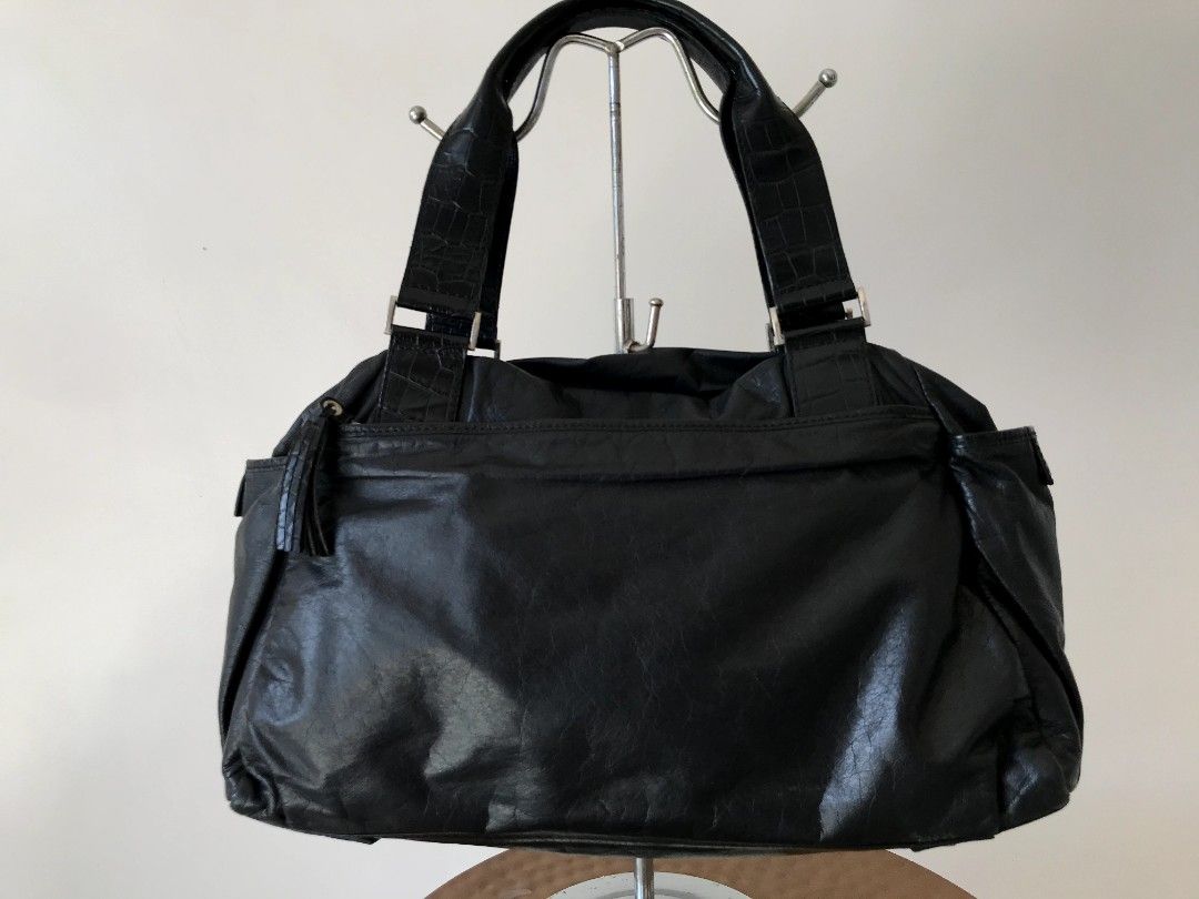 Fino Leatherware Black Bag, Women's Fashion, Bags & Wallets, Shoulder ...