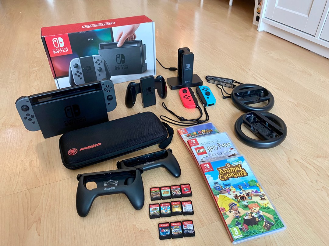 Used Nintendo Switch with games and accessories, Video Gaming, Video ...