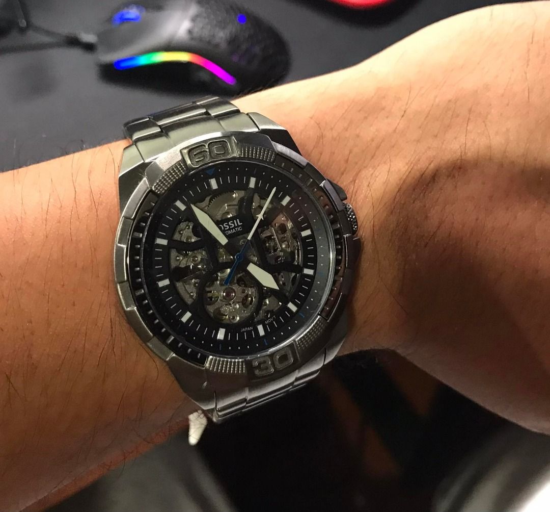 Fossil Bronson Automatic Analog Black Dial Men's Watch-ME3218 (Imported ...