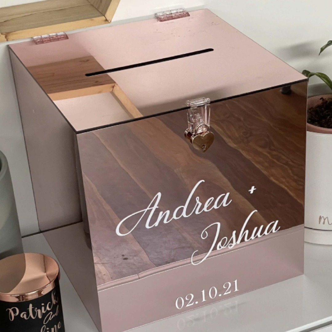 Free Custom Text Acrylic Wishing Well Box / Lockable Personalised ...