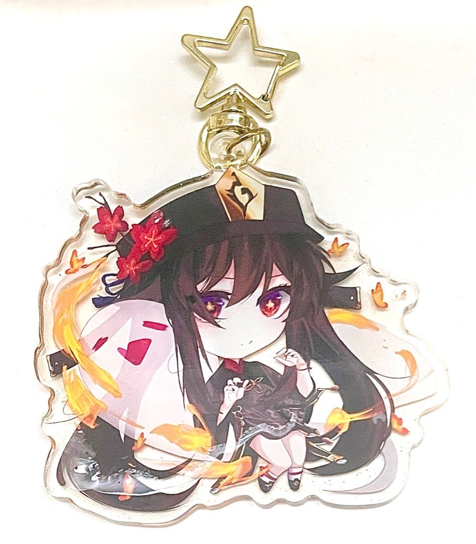 Genshin Impact Hutao Acrylic Keychain, Hobbies & Toys, Memorabilia ...
