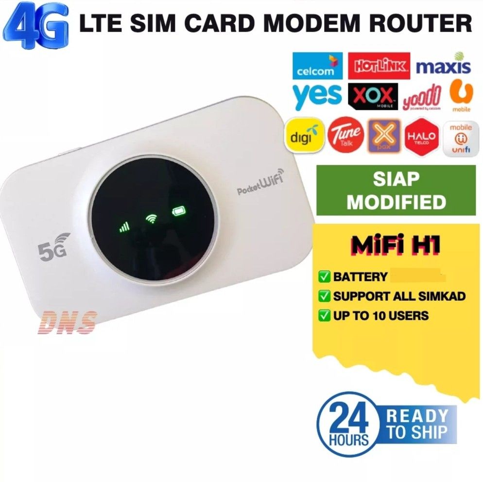 H1 MOD Simcard 4G Portable Modem Router Unlimited Wifi Internet ...