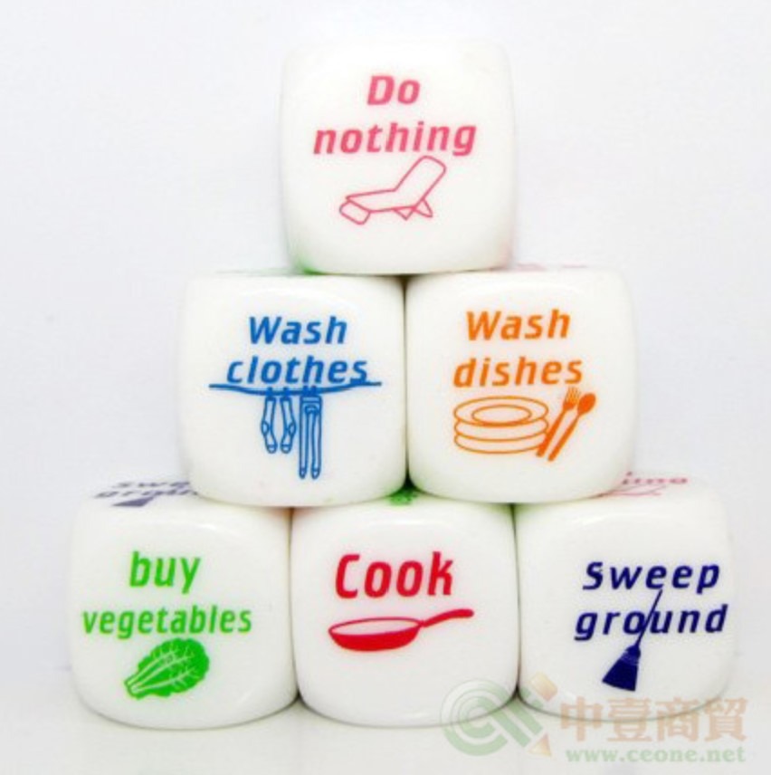 Housechore Dice Family Fun Kids Chores (H052), Hobbies & Toys, Toys ...