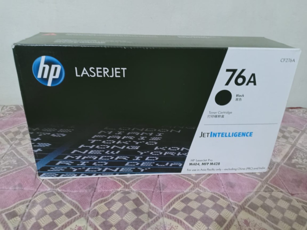 HP 76A Black Original LaserJet Toner Cartridge, Computers & Tech ...
