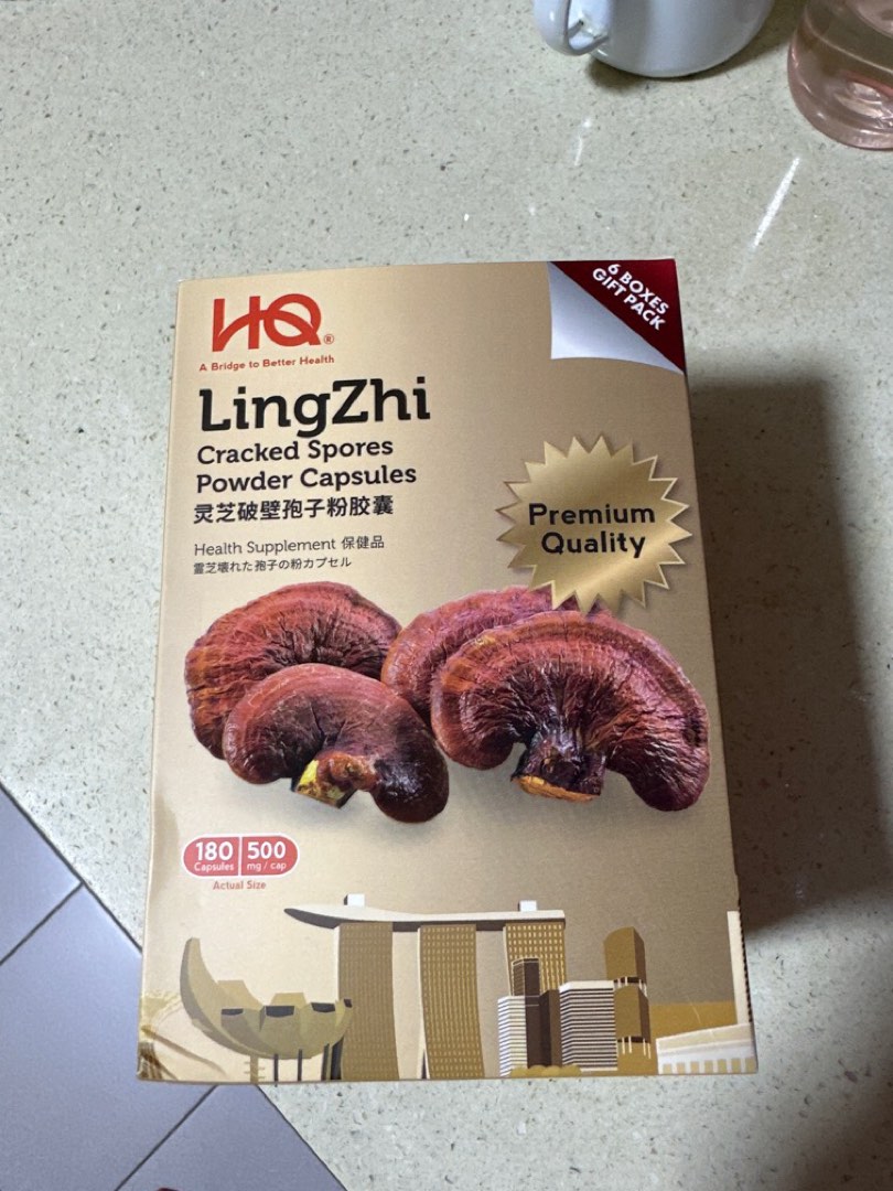 HQ Lingzhi cracked spores powder capsules, Health & Nutrition, Health ...