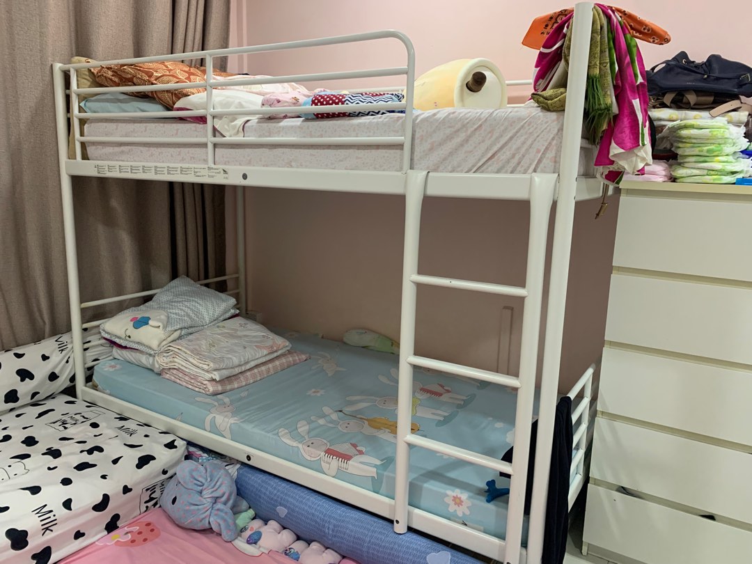IKEA bunk bed 3 tier, Furniture & Home Living, Furniture, Bed Frames & Mattresses on Carousell
