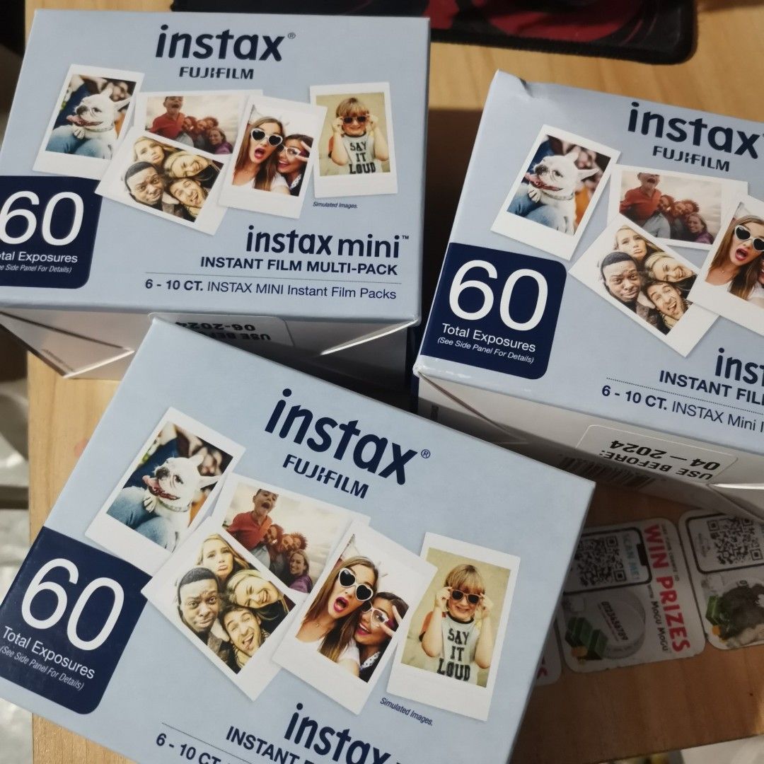 Instax Mini Films 60 sheets per box - 06-2024 EXPIRY., Photography ...
