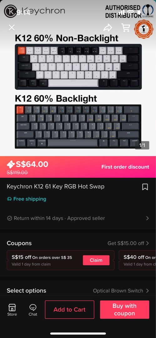 Keychron K12 (sell/trade w K8), Computers & Tech, Parts & Accessories, Computer Keyboard on ...