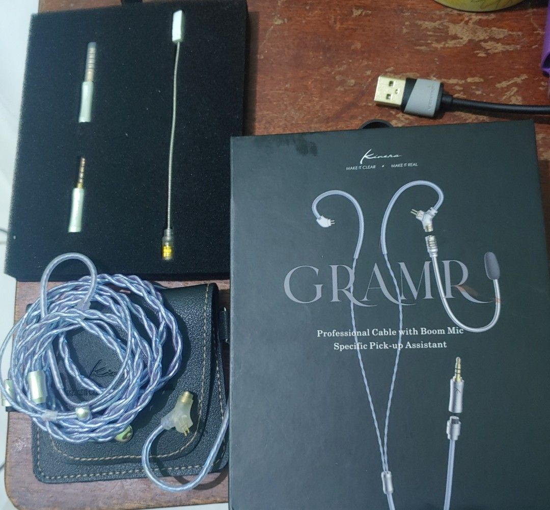 Kinera Gramr 0.78mm Cable with Boom mic, Audio, Microphones on Carousell