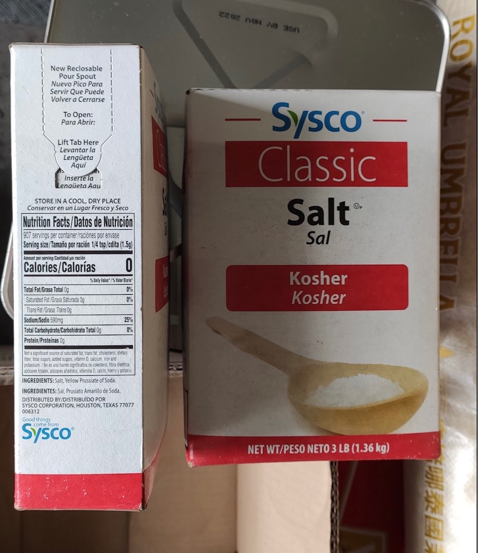 Kosher Salt (3Lbs), Food & Drinks, Packaged & Instant Food on Carousell