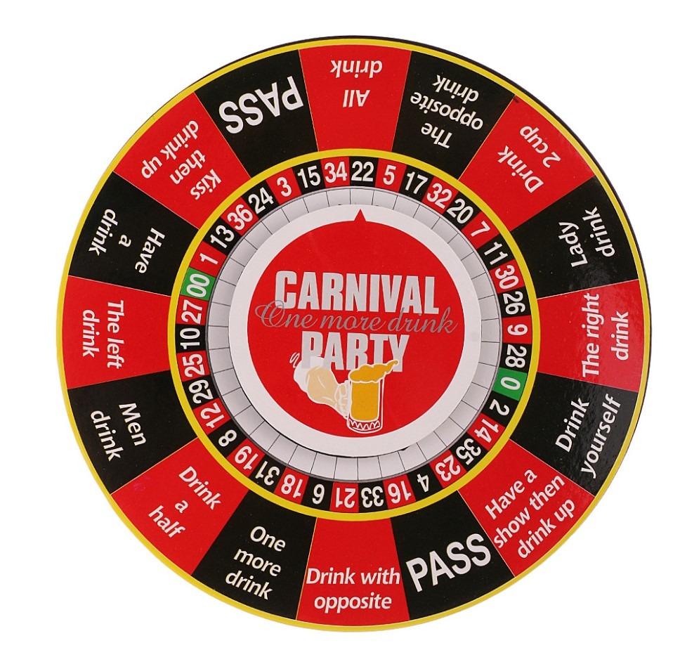 KTV/DRINKING Supplies Game Roulette English Drinking Entertainment ...