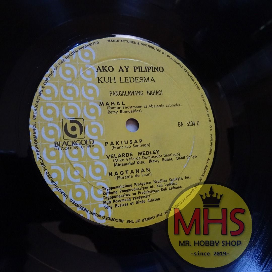 Kuh Ledesma Ako Ay Pilipino LP (100% Original Copy), Hobbies & Toys ...