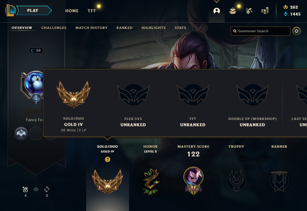 League of legends Level 50 Gold Account, Video Gaming, Gaming ...
