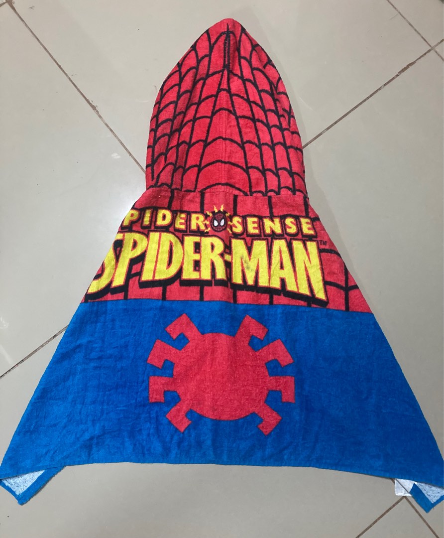 Marvel Hooded Towel (Spiderman Design), Babies & Kids, Bathing ...