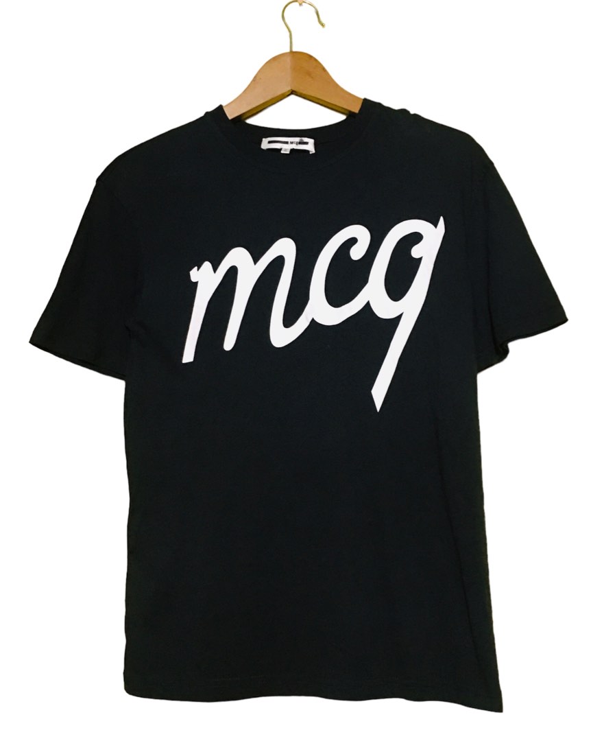 MCQ logo black tshirt, Women's Fashion, Tops, Shirts on Carousell