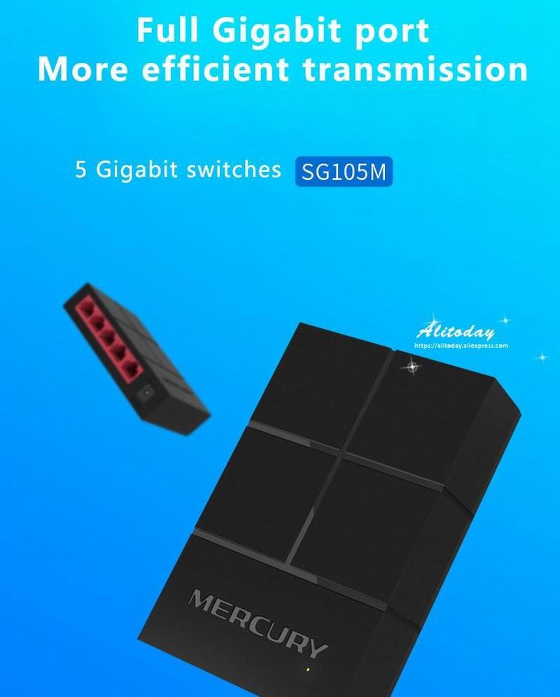 Mercury 5 Port Gigabit Ethernet Network Desktop Switch SG105M 10/100 ...