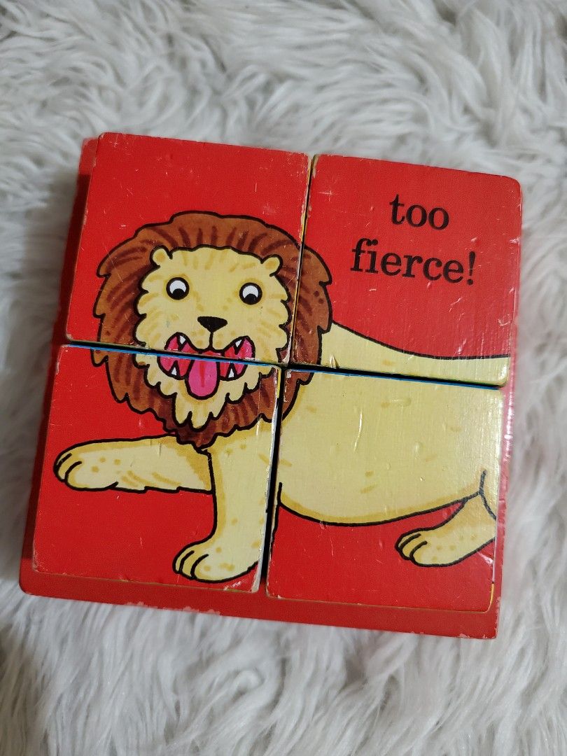 Milly & Flynn Dear Zoo Wooden Puzzle Blocks, Babies & Kids, Infant ...