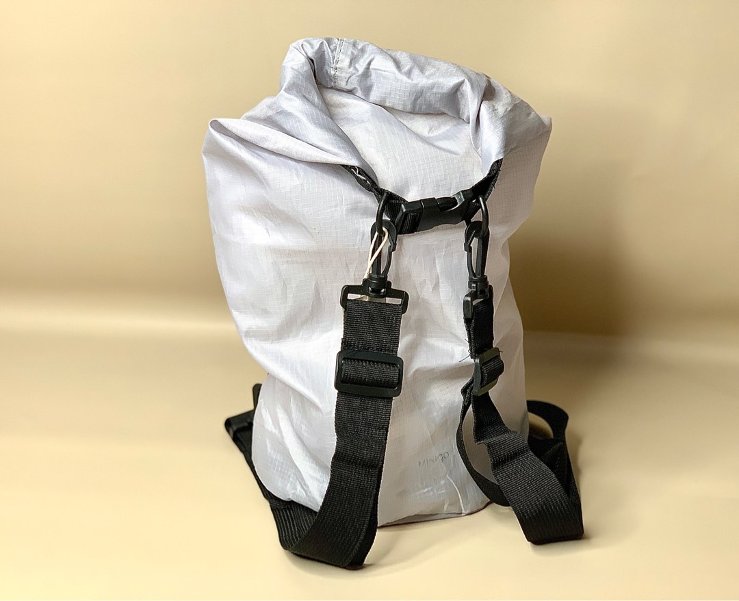 MINISO Bag Tas Travel Ransel Polyester Lock Grey Original, Fesyen Pria ...