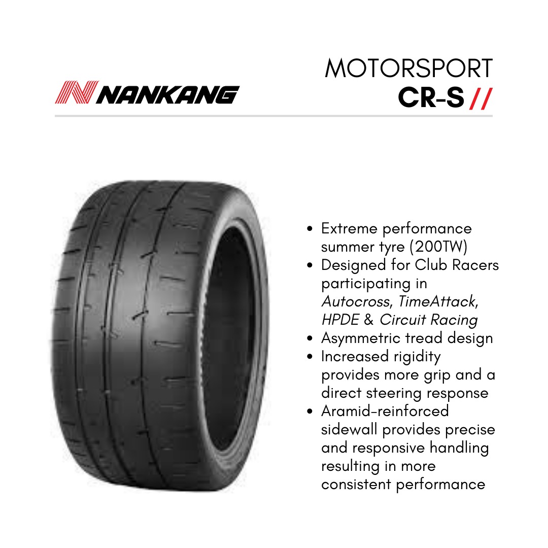 NANKANG Motorsport // CR-S Tyre [EX.Stk], Car Accessories, Tyres & Rims on Carousell