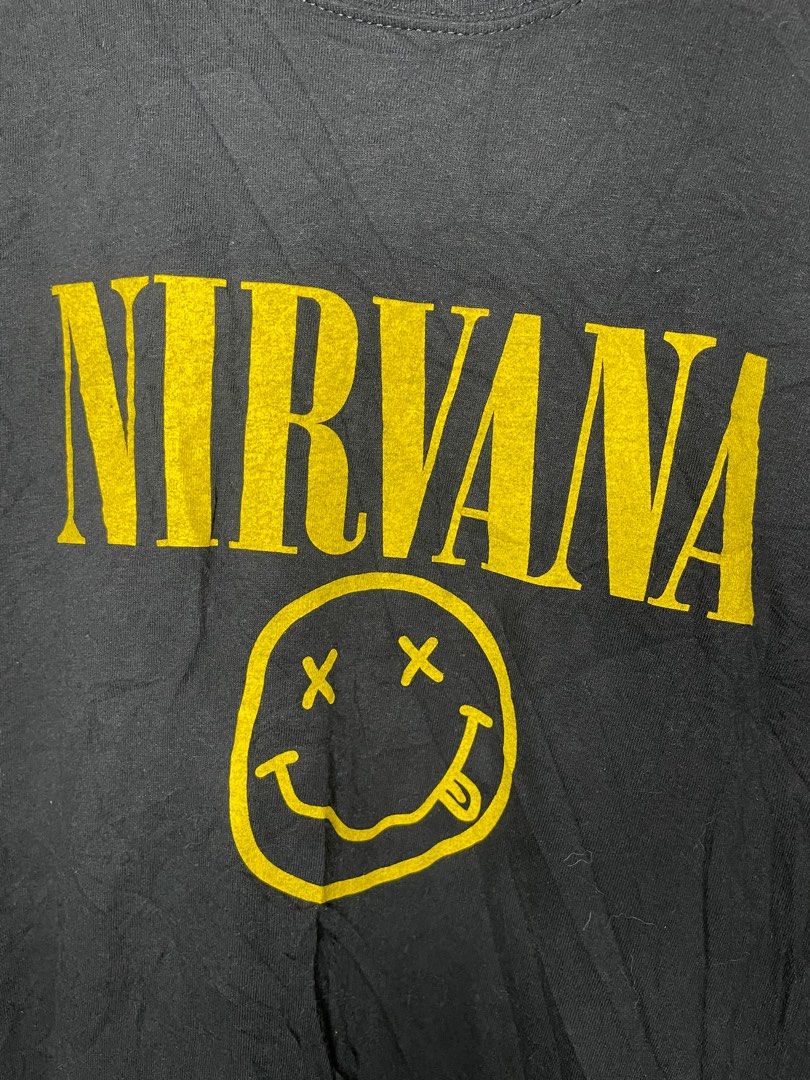Nirvana Smiley Face Logo Shirt, Men's Fashion, Tops & Sets, Tshirts ...