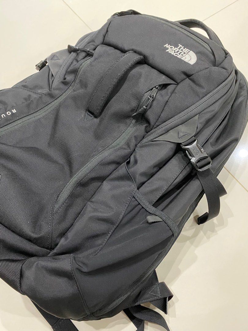 North Face Router TNF Black (Cordura Fabric) 17” Laptop Backpack, Men's ...