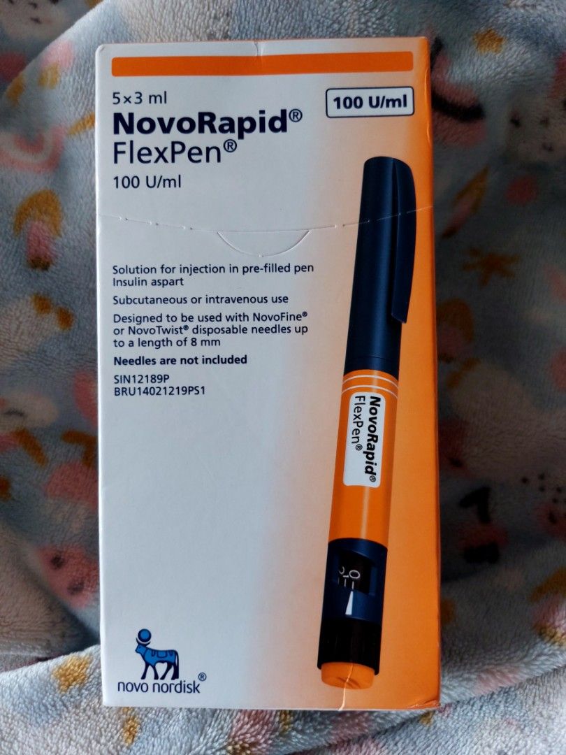 (FREE BLESSING)NovoRapid FlexPen 100 unit/ml, Health & Nutrition ...