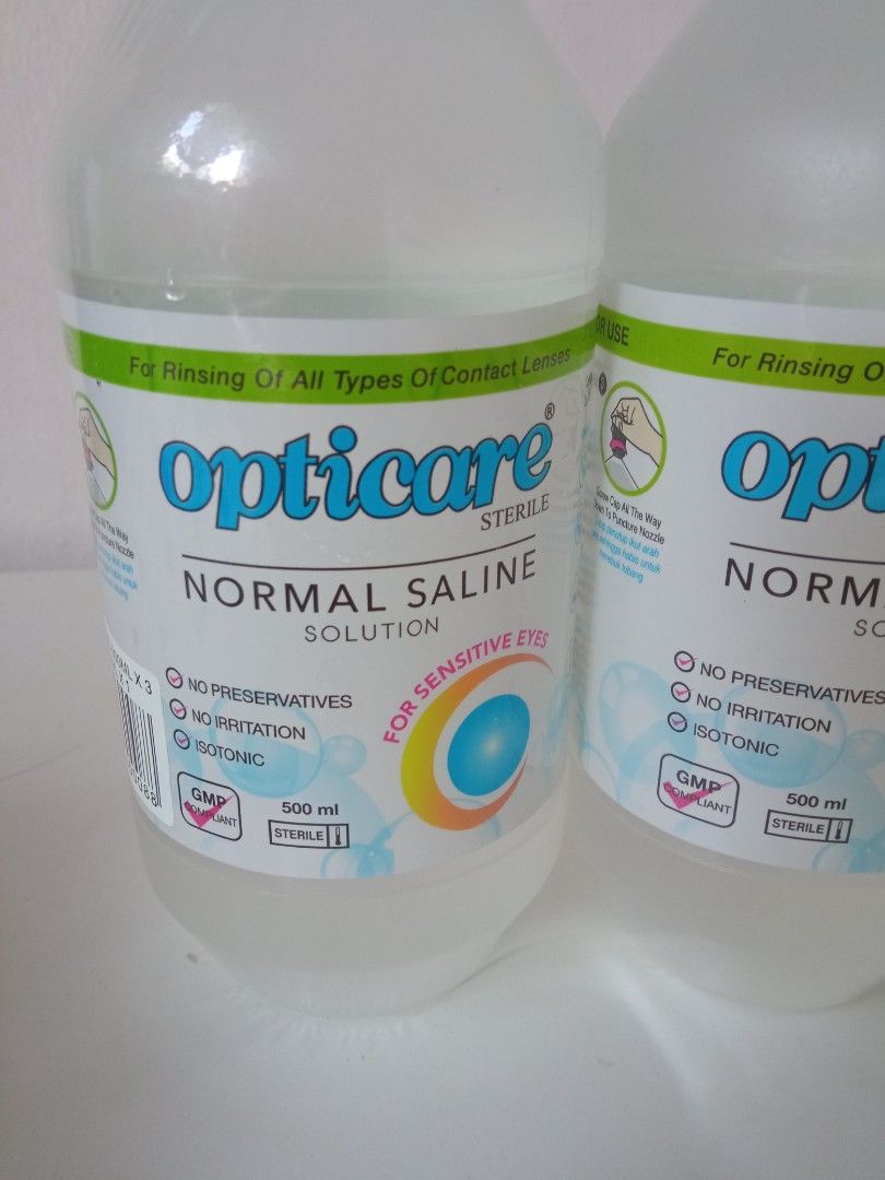 Opticare saline solution, Beauty & Personal Care, Vision Care on Carousell
