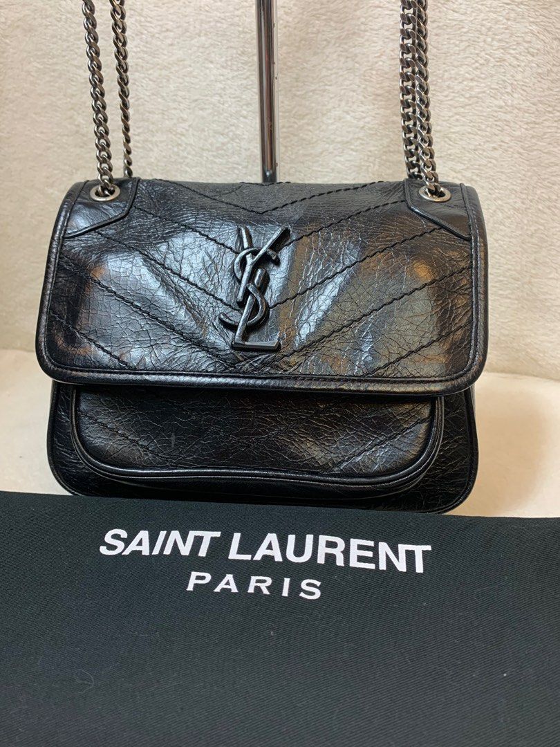 Original YSL Nikki Leather Cross Body Bag, Luxury, Bags & Wallets on ...