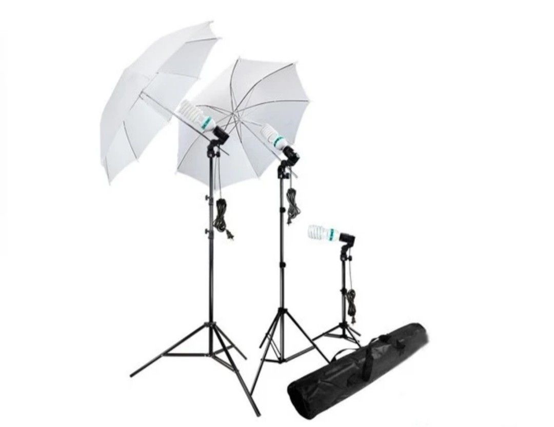 Paket Studio Strobist Mini Lampu, Tiang & Backdrop, 3 tiang lampu Dan 2 ...
