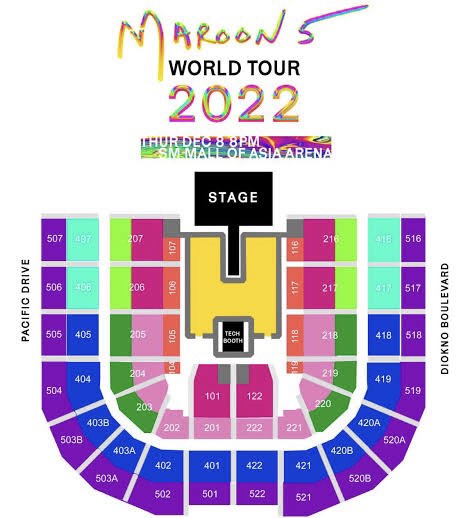 PATRON SIDE MAROON 5 Concert Ticket, Tickets & Vouchers, Event Tickets ...