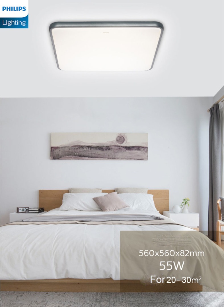 Philips LED 55W CL828 Ceiling Light Square Tunable Light With Remote ...