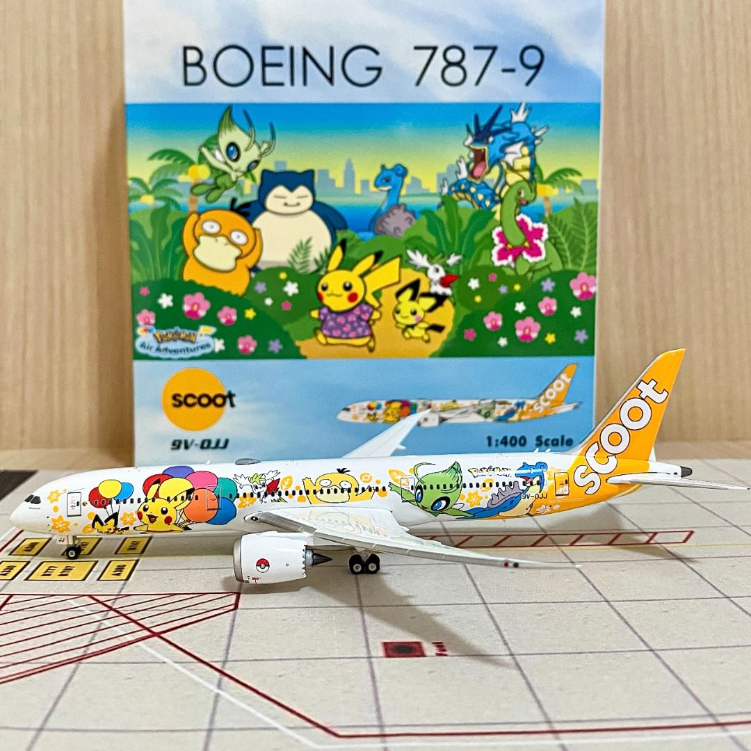 [12.12 SALES!!] PHOENIX MODEL FLYSCOOT SCOOT BOEING 787-9 DREAMLINER 9V-OJJ POKEMON 1:400 ...