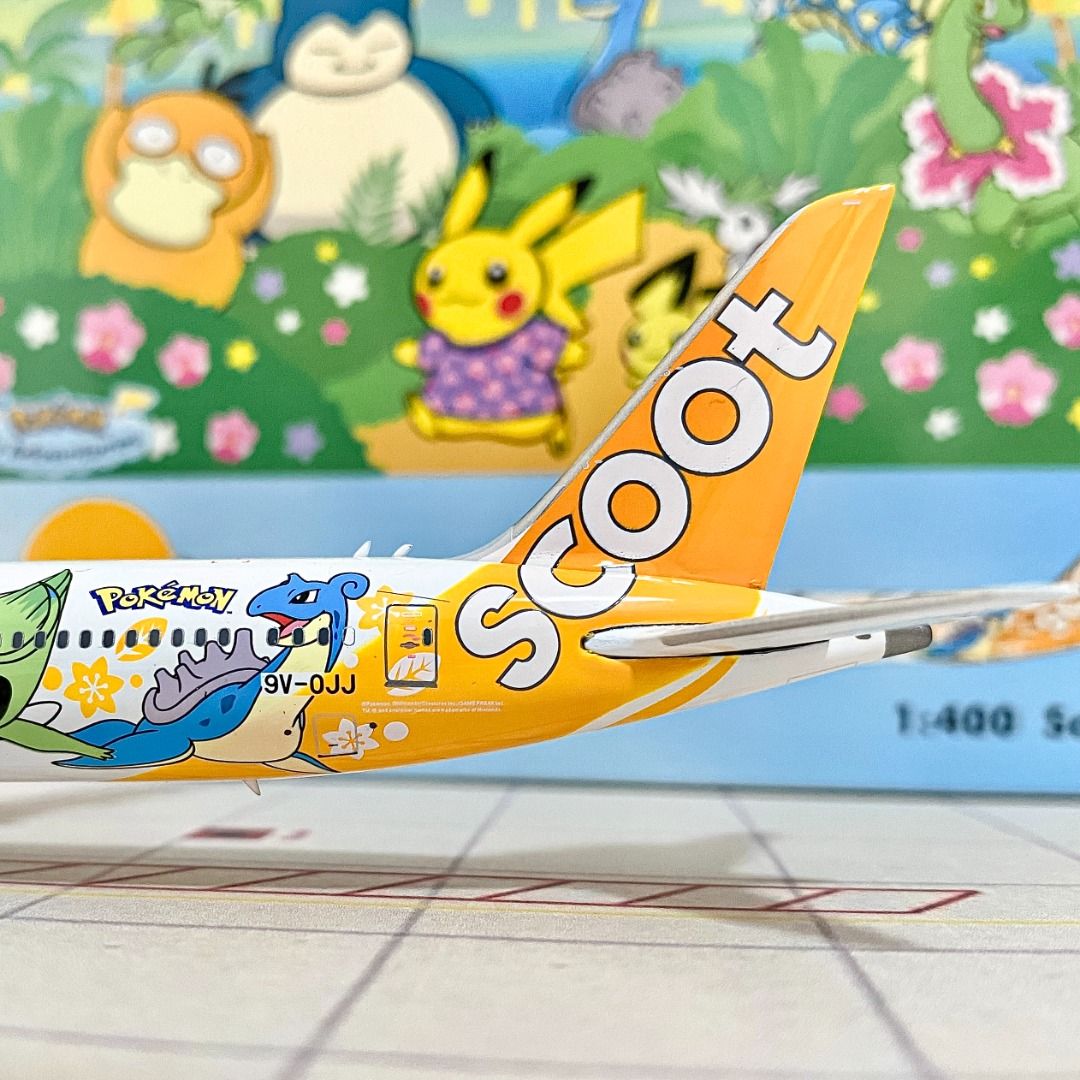 PHOENIX MODEL FLYSCOOT SCOOT BOEING 787-9 DREAMLINER 9V-OJJ POKEMON 1:400 DIECAST METAL AIRPLANE ...
