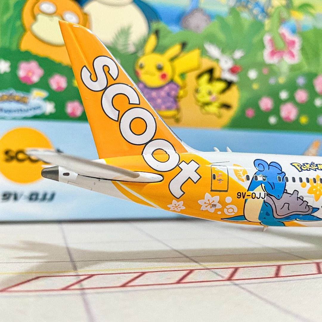PHOENIX MODEL FLYSCOOT SCOOT BOEING 787-9 DREAMLINER 9V-OJJ POKEMON 1:400 DIECAST METAL AIRPLANE ...