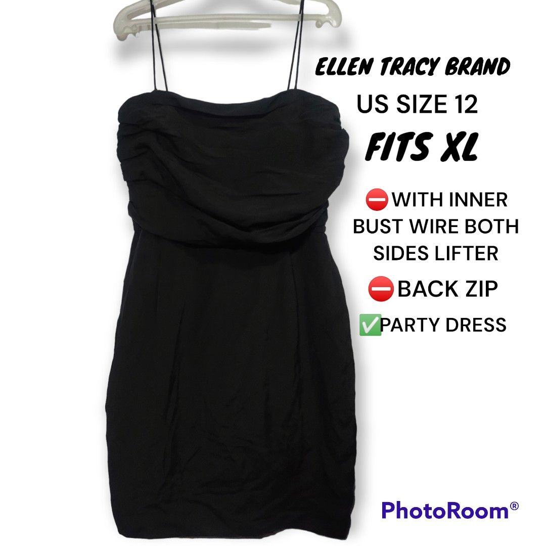PLUS SIZE ELLEN TRACY SEXY BLACK PARTY DRESS, Women's Fashion, Dresses ...