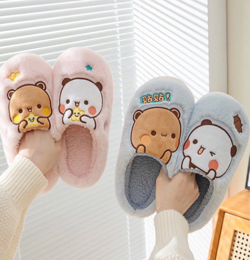 PO BUBU DUDU BEAR PANDA COUPLE SETS BEDROOM ROOM COUPLE TWIN SLIPPERS ...