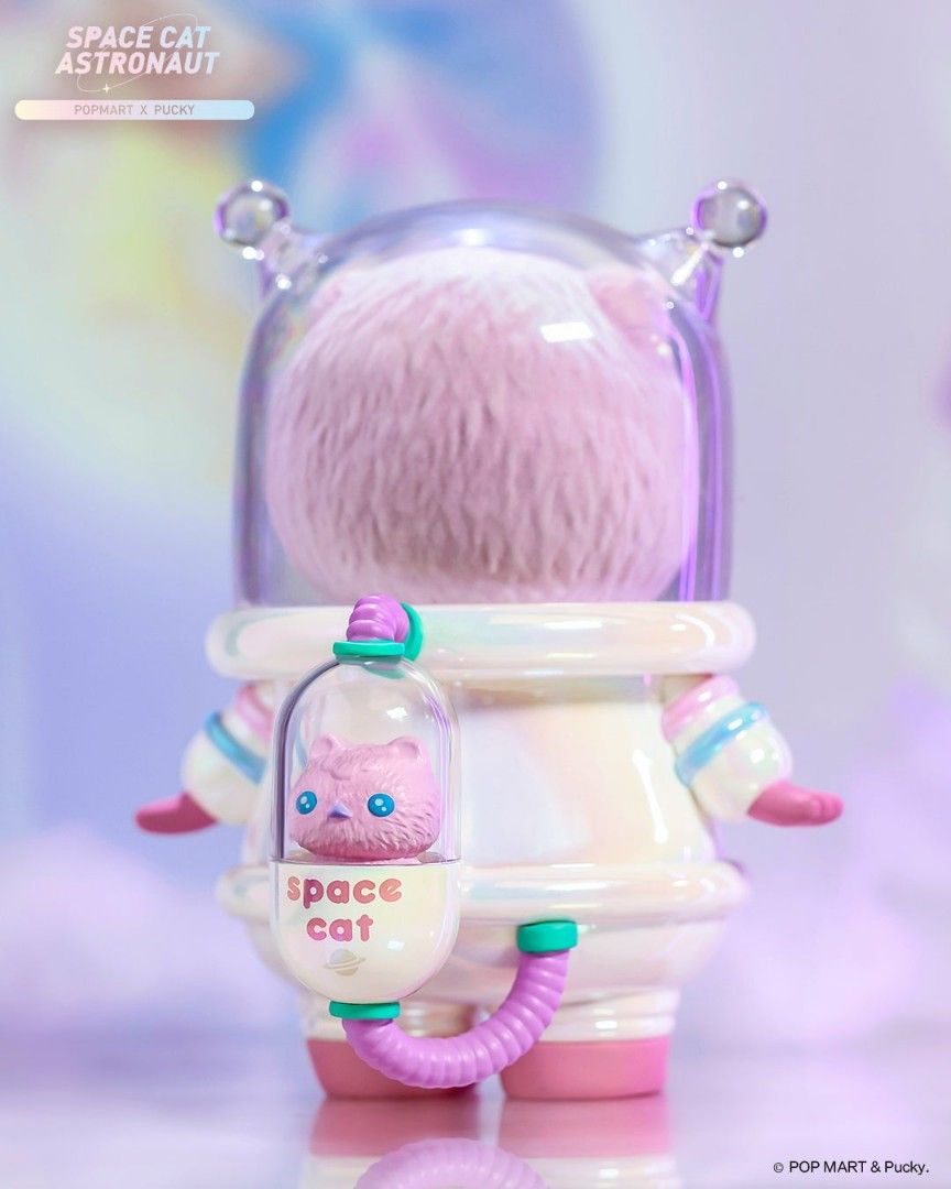 [POPMART] POPMART PUCKY SPACE CAT ASTRONAUT BIG FIGURE, Hobbies & Toys ...