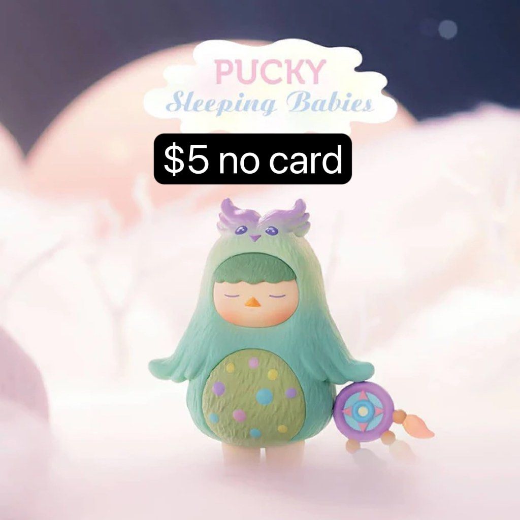 Popmart Pucky sleeping babies night owl baby, Hobbies & Toys, Toys ...