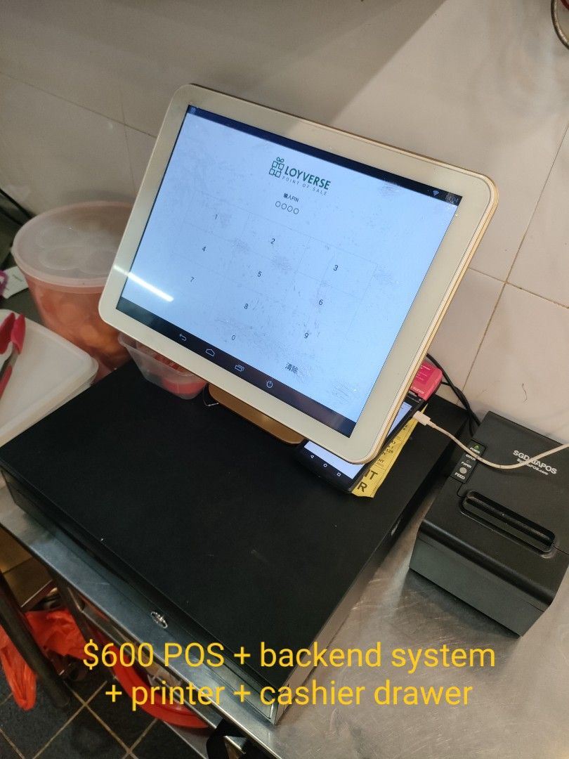 POS system backend printer cashier box drawer cash stationary thermal ...
