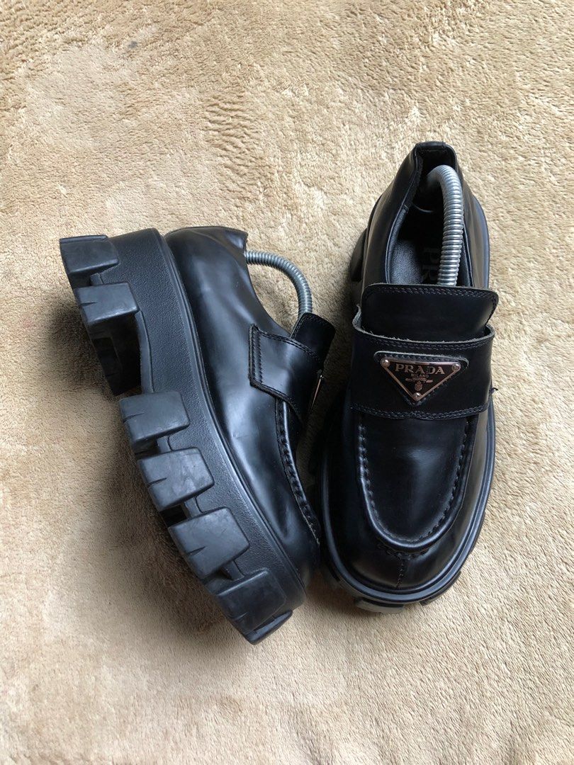 PRADA MONOLITH, Women's Fashion, Footwear, Loafers on Carousell