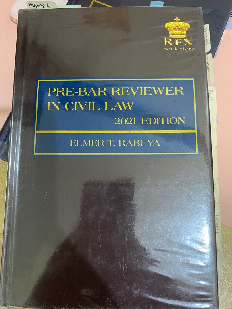 Pre-Bar Reviewer in Civil Law by Rabuya, Hobbies & Toys, Books & Magazines, Textbooks on Carousell