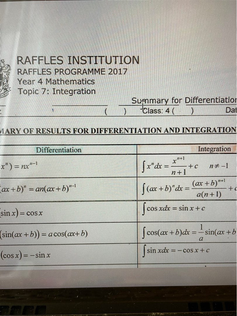 RAFFLES INSTITUTION Year 3 and 4 Mathematics practices, Hobbies & Toys ...