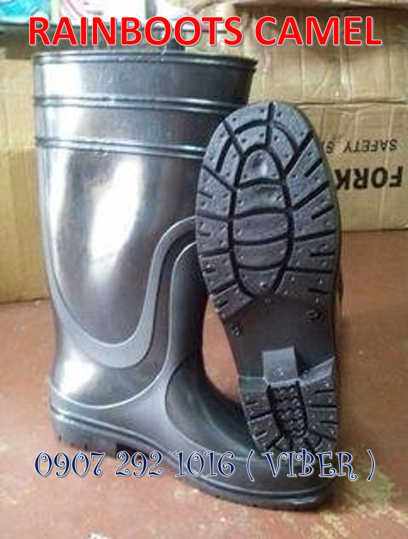 Rainboots camel black Ordinary 63, Men's Fashion, Footwear, Boots on ...