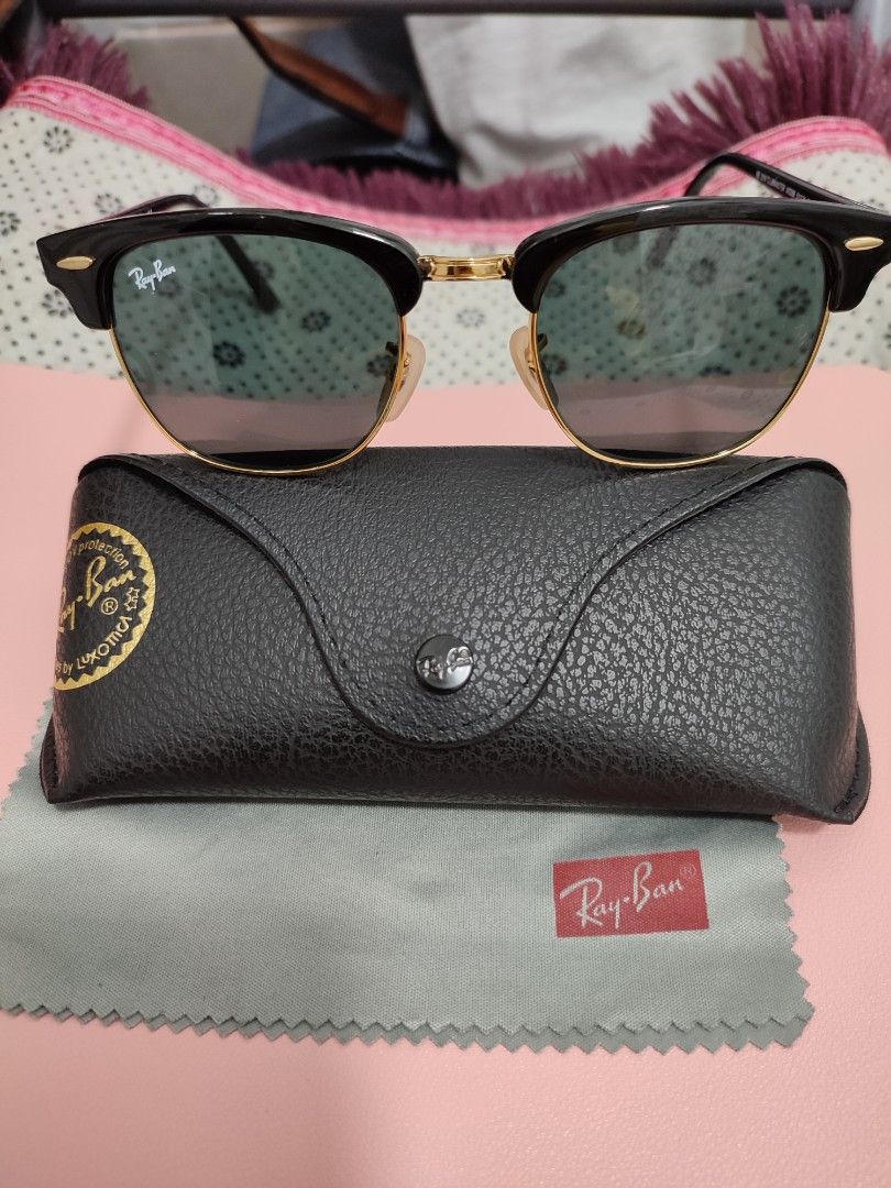 Rayban Clubmaster Gold Black 51mm, Men's Fashion, Watches & Accessories, Sunglasses & Eyewear on ...